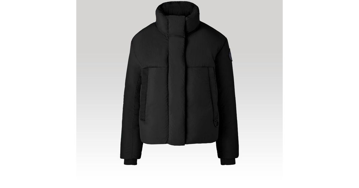 Canada Goose Junction Cropped Puffer Label (, , ) in Black | Lyst