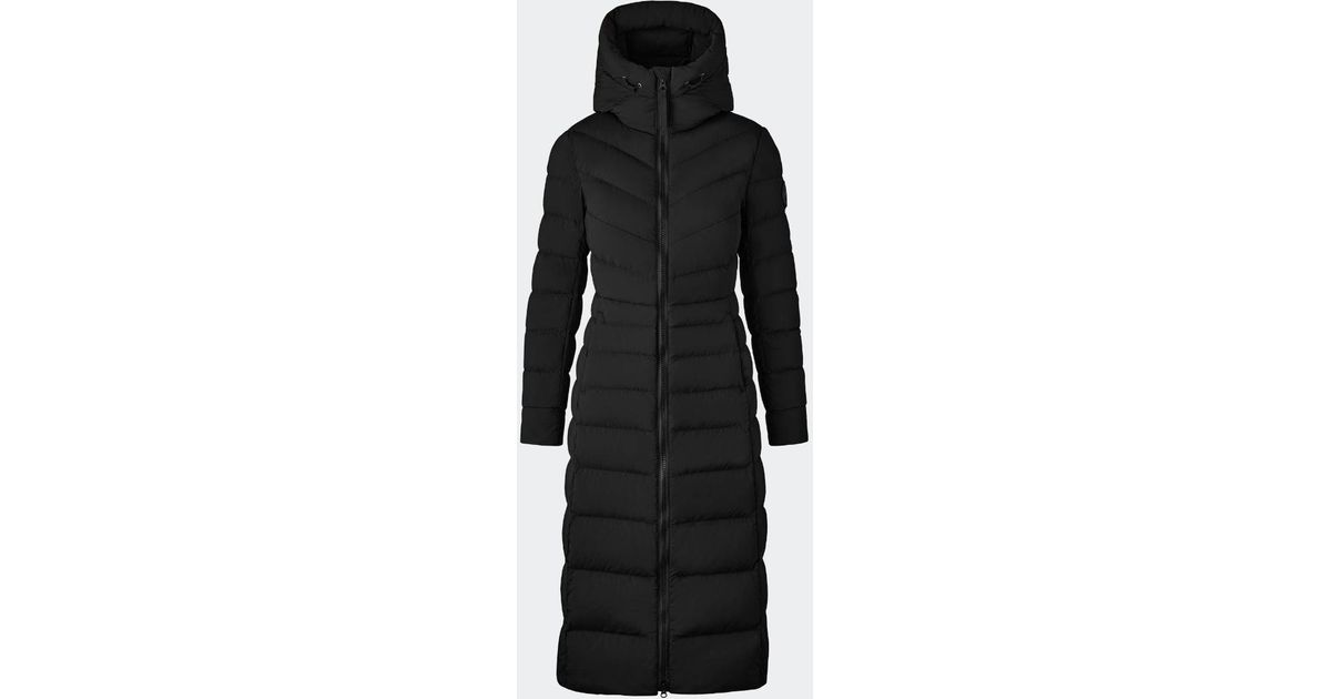 Canada Goose Clair Hooded Long Puffer Coat in Black | Lyst UK