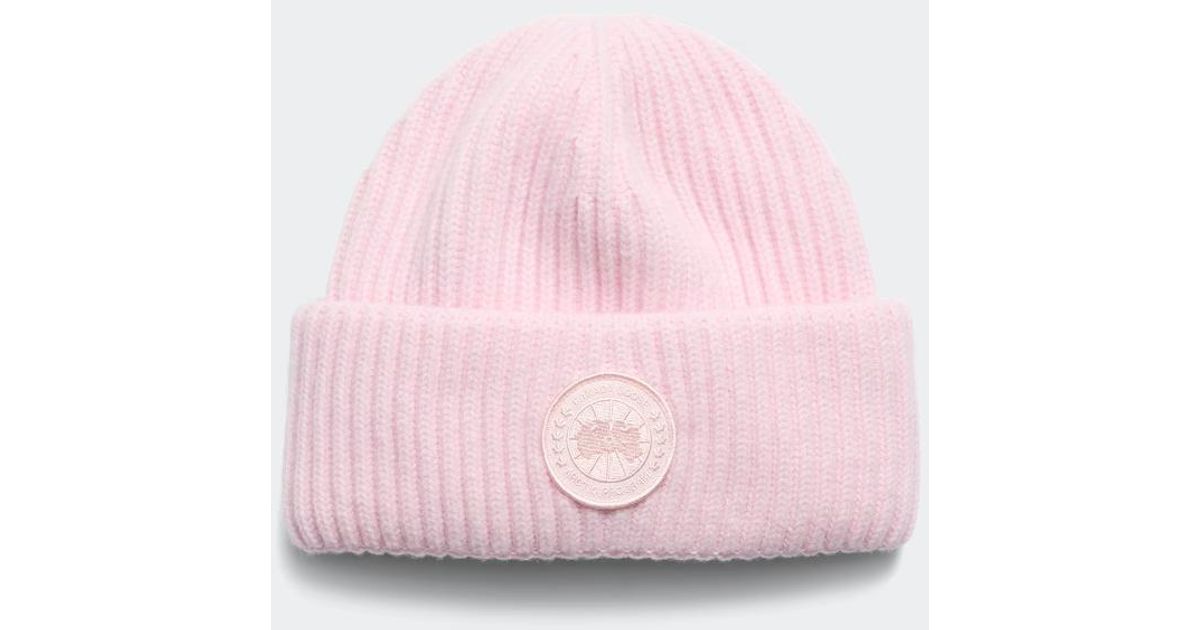 Canada Goose Cashmere Blend Double Fold Toque in Pink for Men | Lyst UK