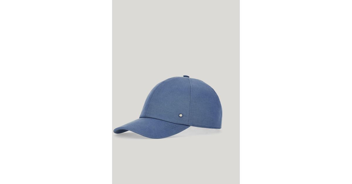 Canali Baseball Cap With Leather Strap in Blue for Men | Lyst UK