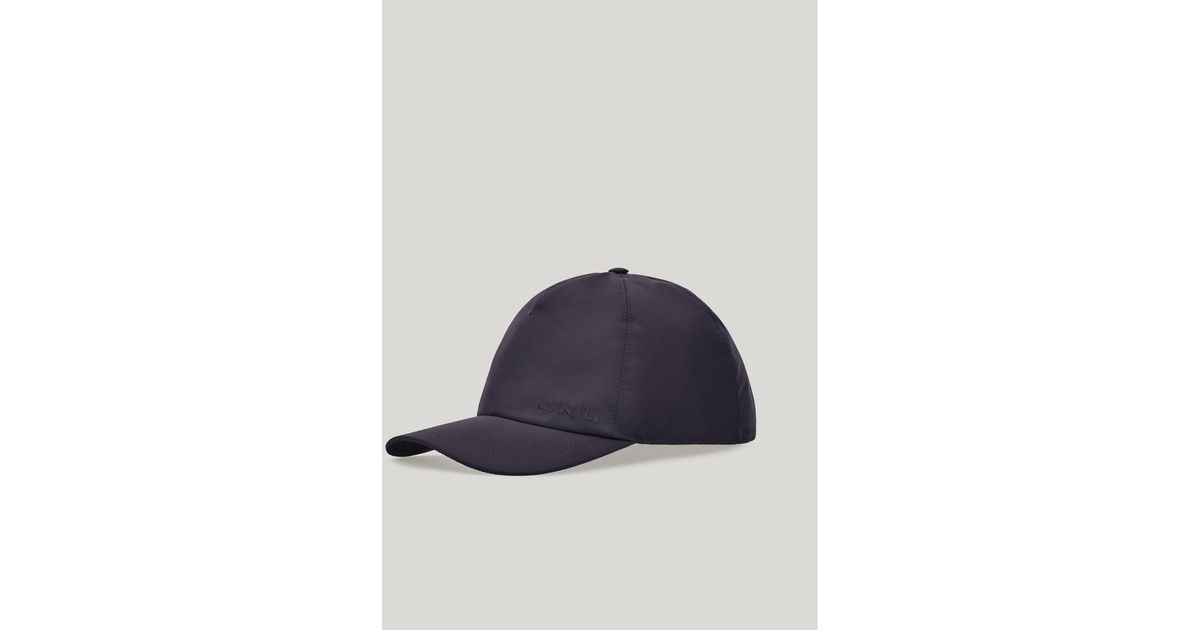 Canali Baseball Cap With Embroidered Logo And Adjustable Leather ...