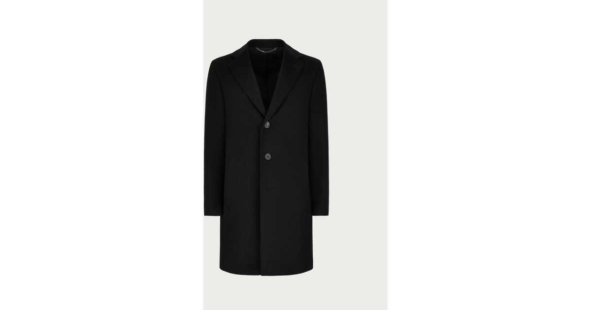 Canali Coat in Black for Men | Lyst UK