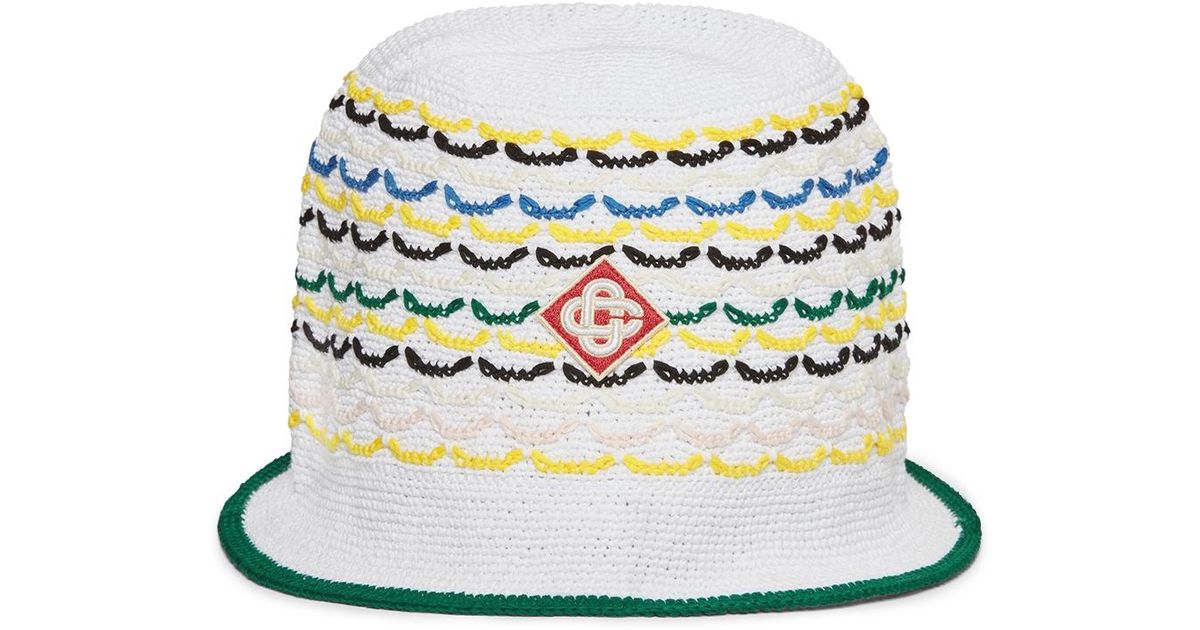 Casablanca Paris Tuck Stitch Hat By in White for Men | Lyst UK