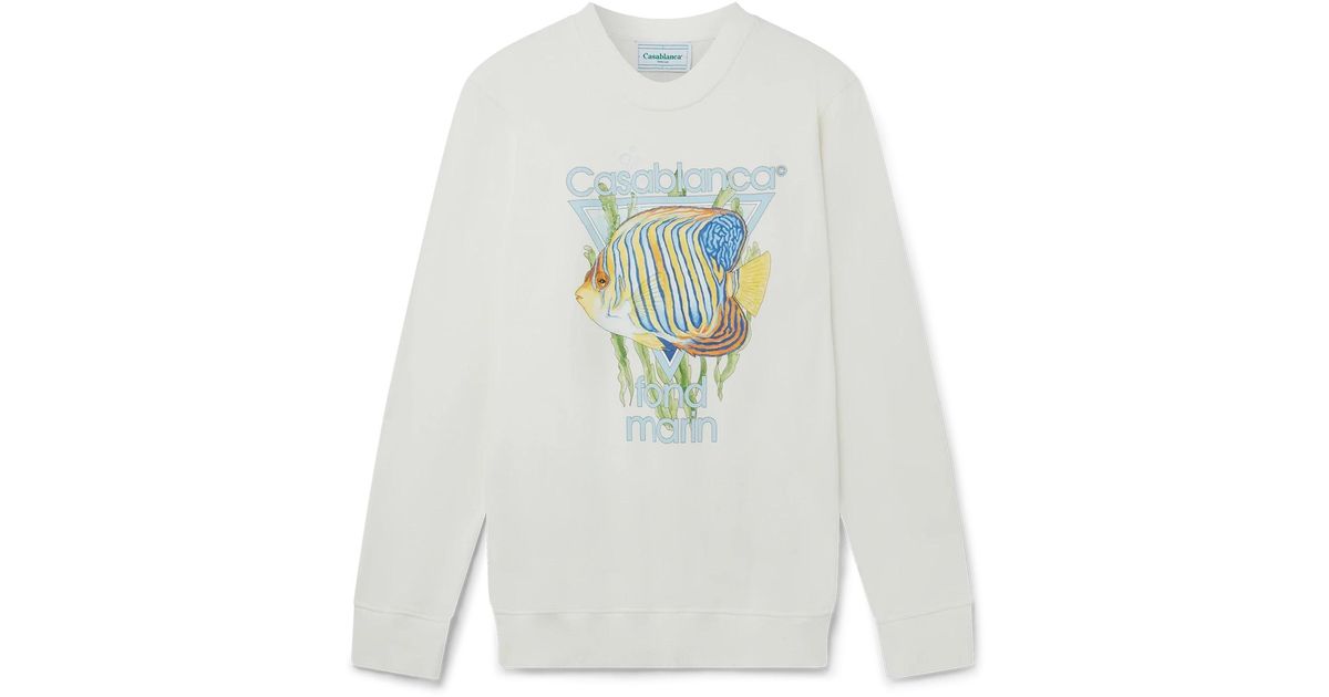 Casablanca Paris Fond Marin Sweatshirt, By in White for Men | Lyst UK