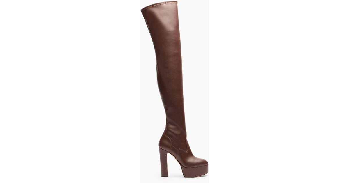 Casadei Patty Over The Knee in Brown | Lyst