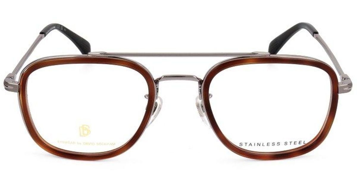 David Beckham Pilot Frame Full Rim Optical Glasses in Black for Men ...