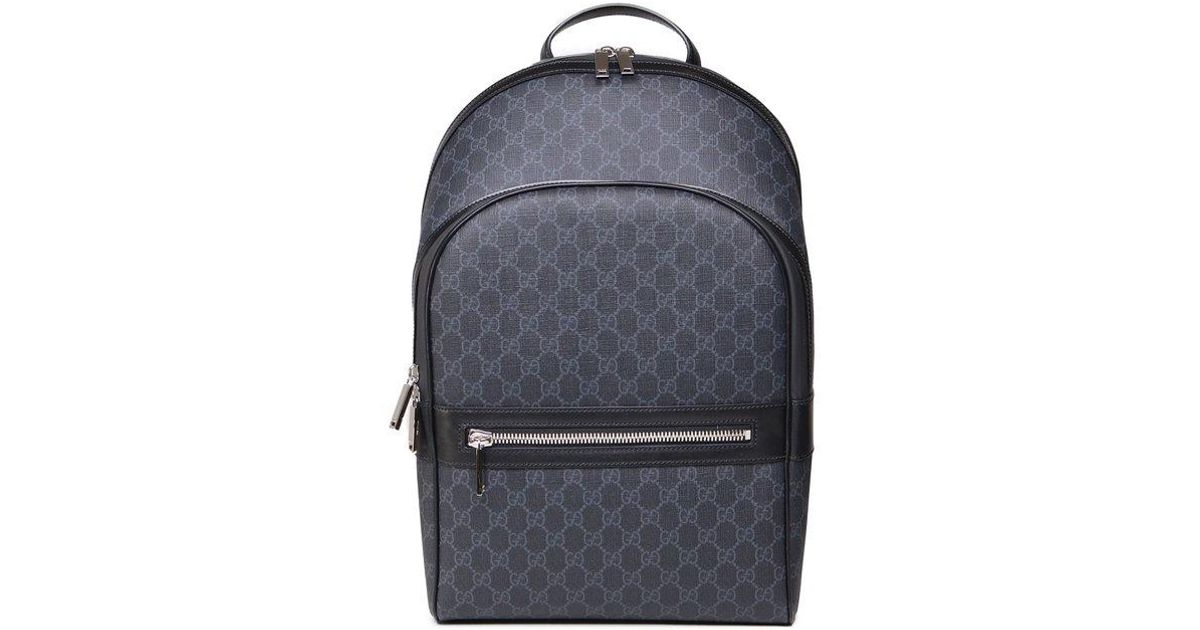 Gucci Monogrammed Backpack in Blue | Lyst