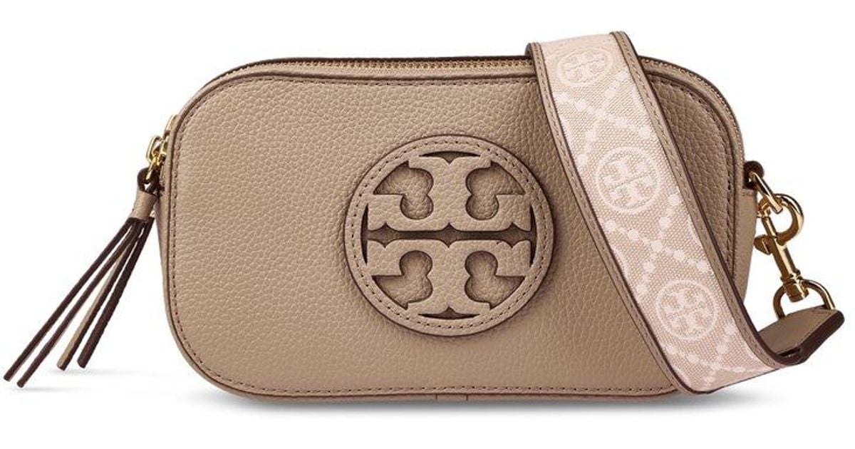 Tory Burch Mini Miller Crossbody Bag in Brown | Lyst