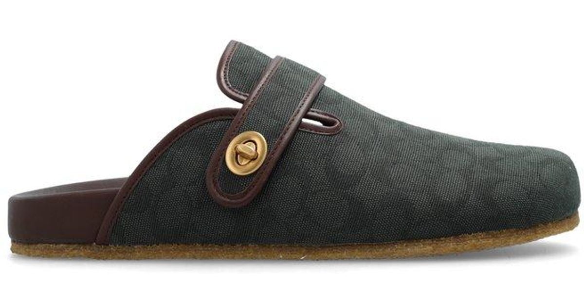 COACH Signature Jacquard Clog in Black for Men | Lyst