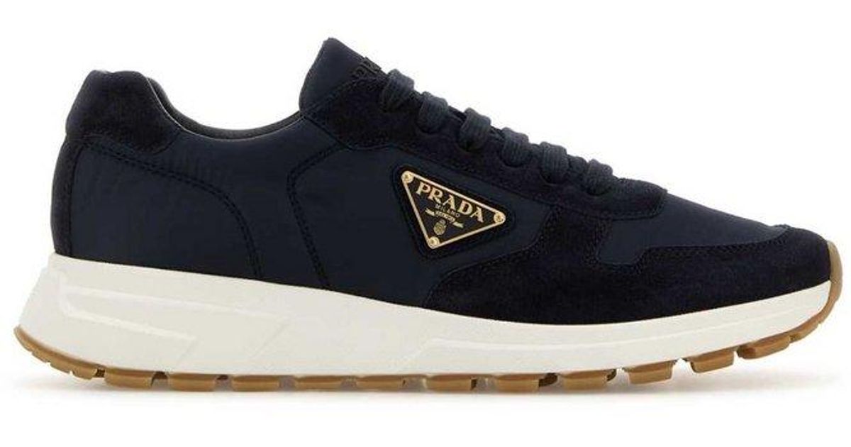 Prada Re-Nylon Prax 1 Lace-Up Sneakers in Blue for Men | Lyst