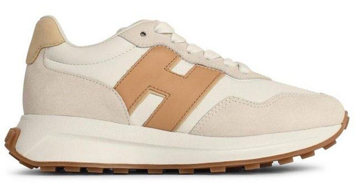 Hogan Logo Patch Panelled Sneakers | Lyst