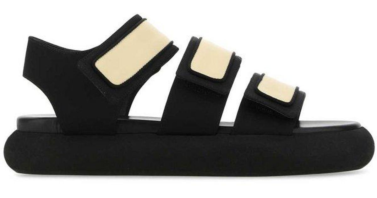 Neous Triple Strap Modern Sandals in Black | Lyst
