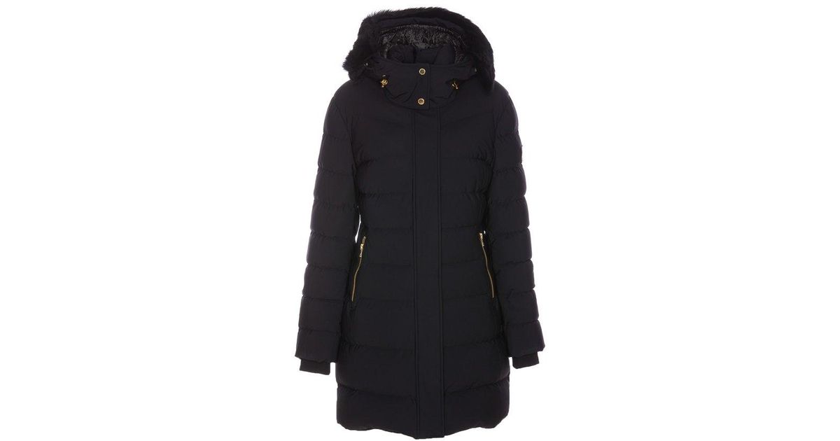 Moose Knuckles Watershed High-Neck Coat in Blue | Lyst