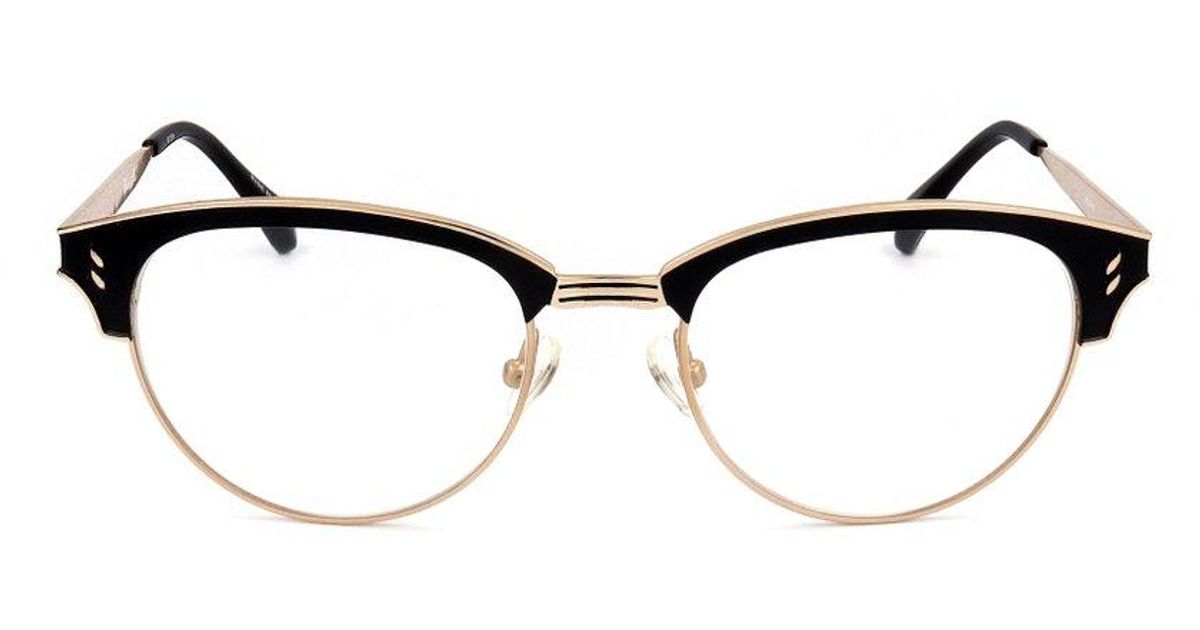 Linda Farrow X Agent Provocateur Browline Frame Glasses in Black | Lyst