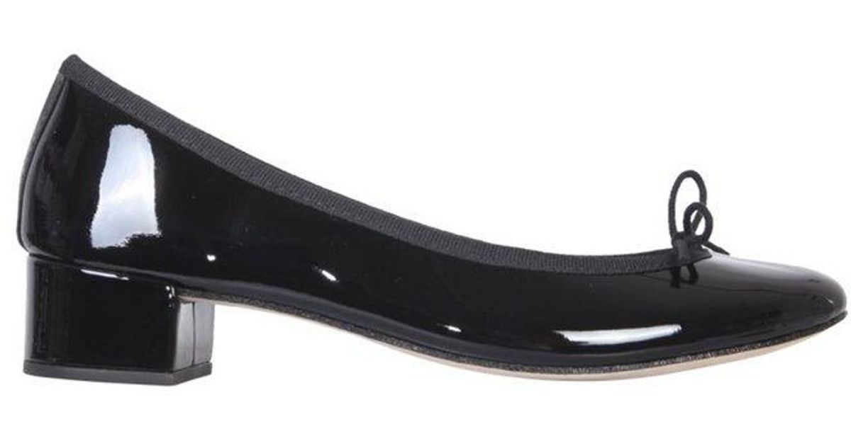 Repetto Camille Ballerina Flats in Black | Lyst