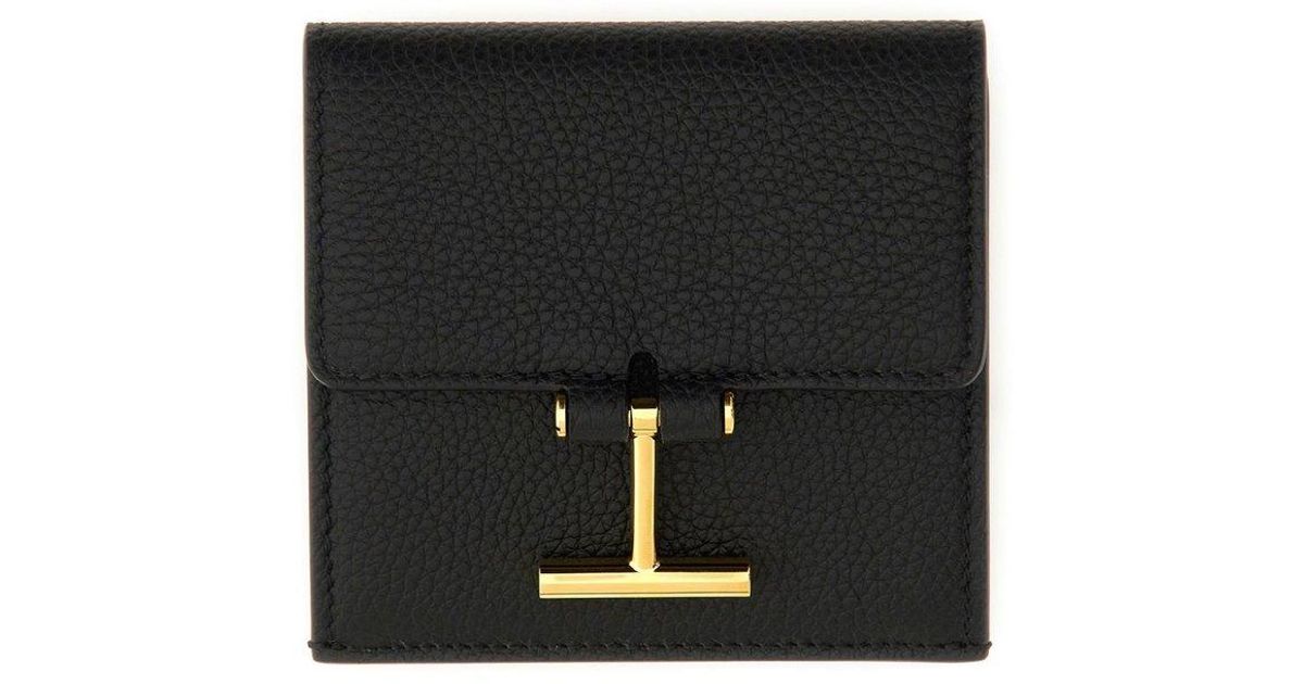 Tom Ford Tara Card Holder in Black | Lyst