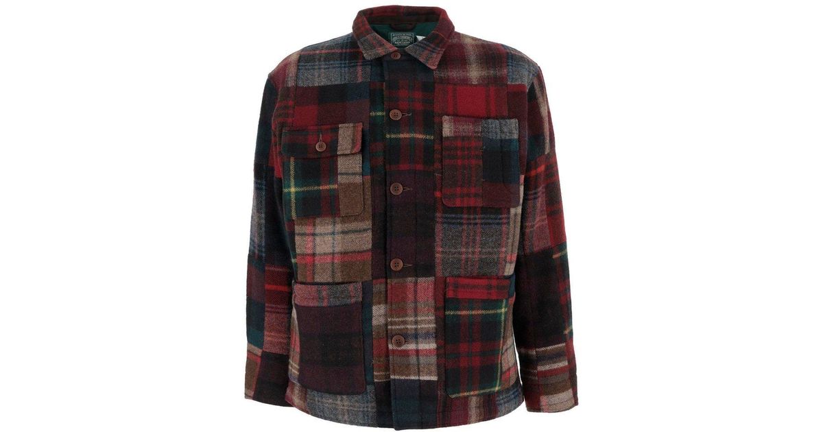 Polo Ralph Lauren Wool Patchwork Jacket in Black for Men | Lyst