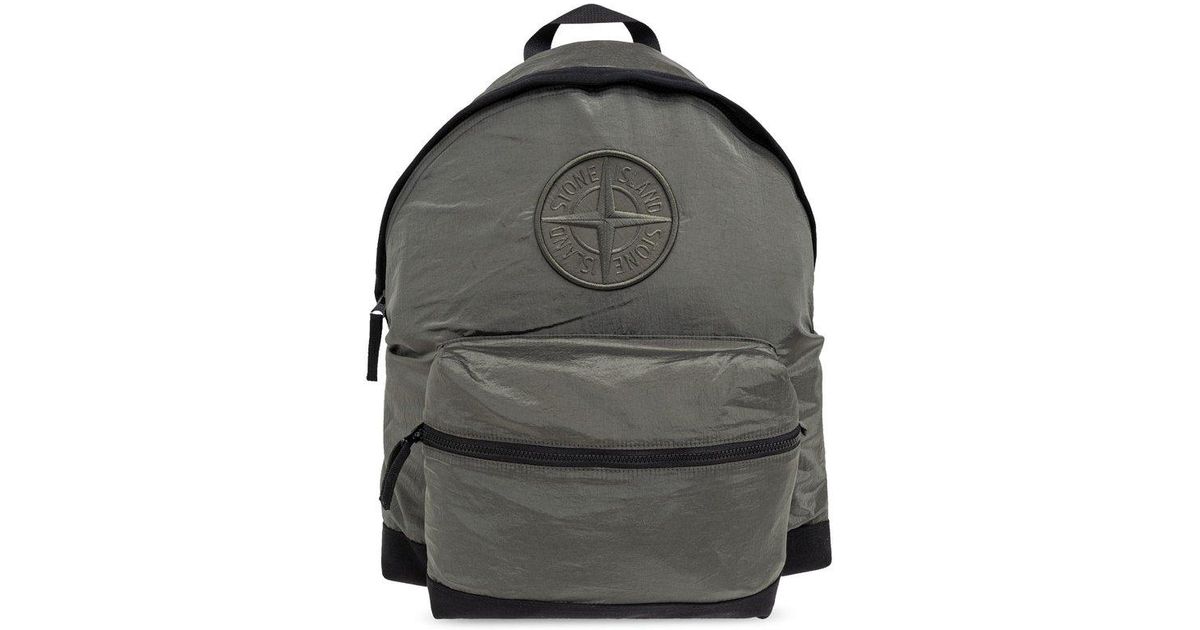 Stone Island Backpack With Logo in Gray for Men | Lyst