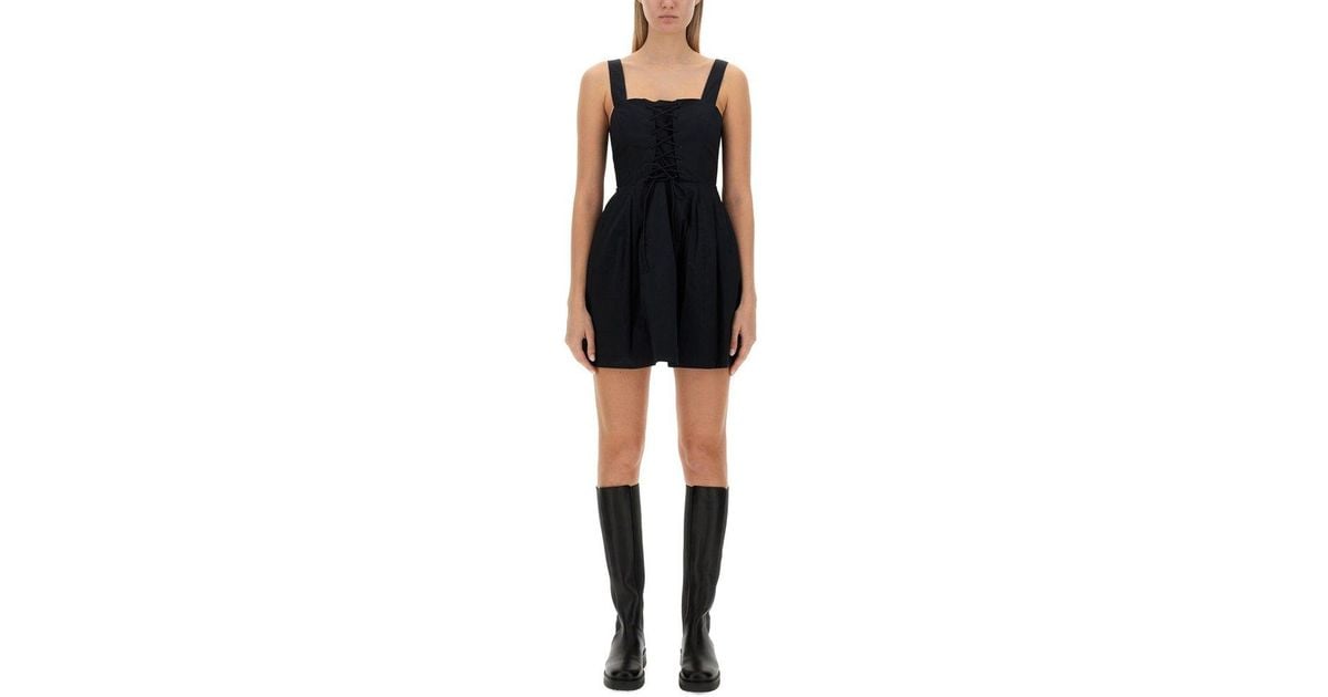STAUD Mini Sutton Dress in Black | Lyst