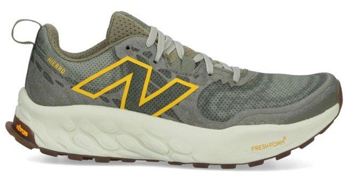 New Balance Fresh Foam X Hierro V8 Low-Top Sneakers in Green for Men | Lyst