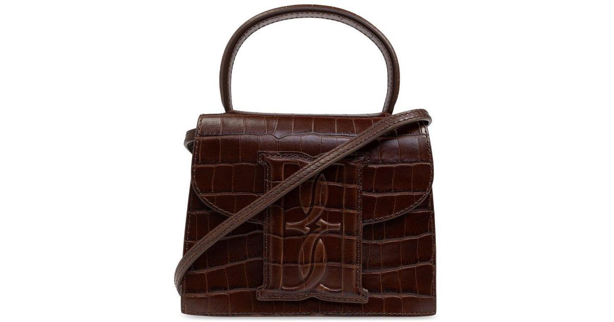 By Malene Birger Ramil Logo Patch Shoulder Bag in Brown | Lyst