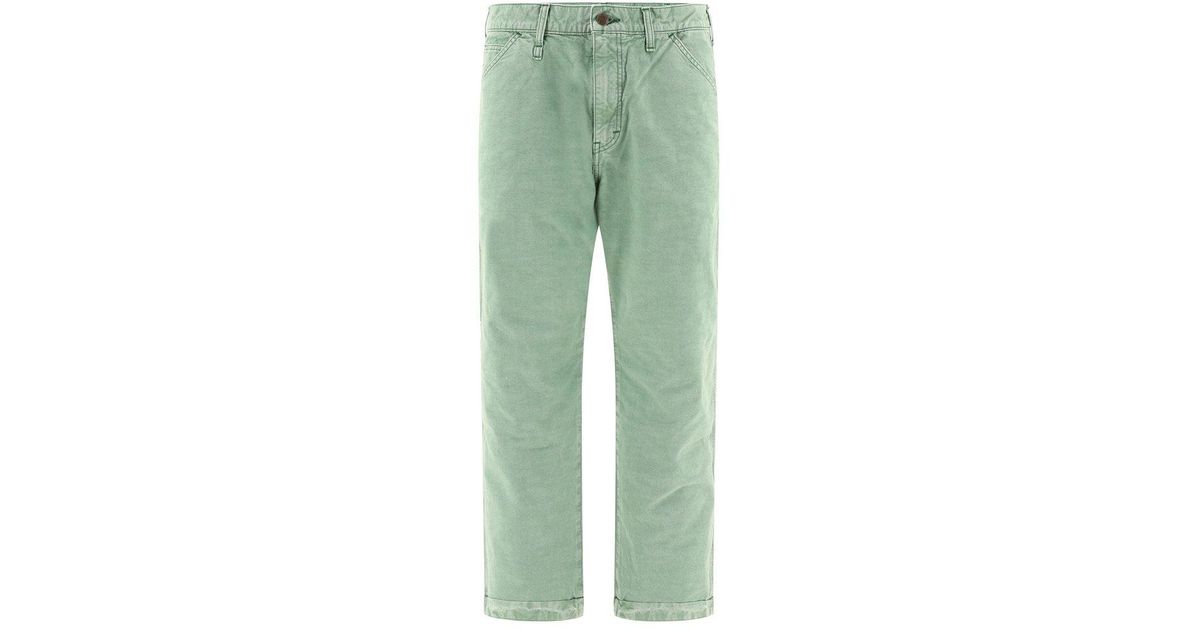 Human Made Garment Dyed Panelled Trousers in Green for Men | Lyst