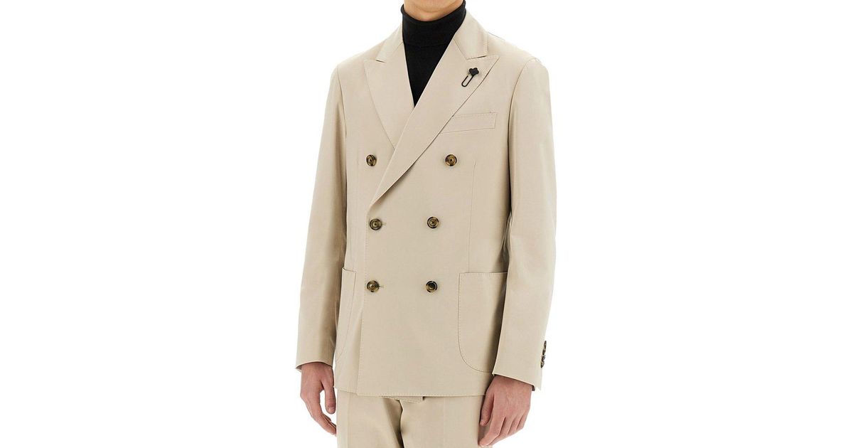 Lardini Iconic Tailored Suit in Natural for Men | Lyst