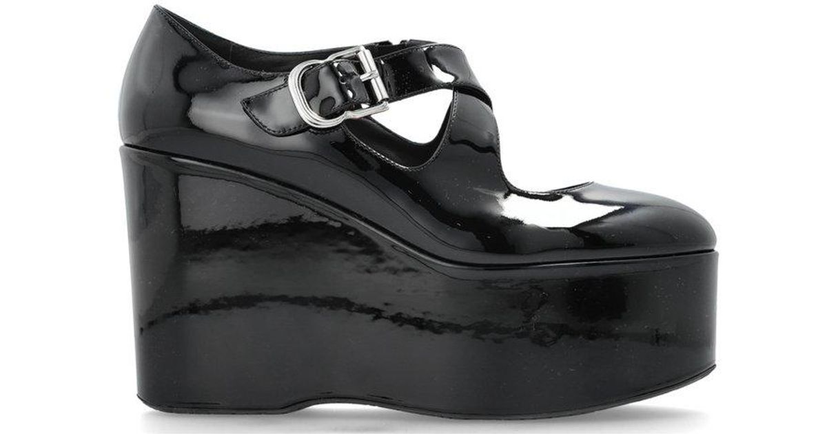 Alaïa Criss Cross Wedges Pumps in Black | Lyst