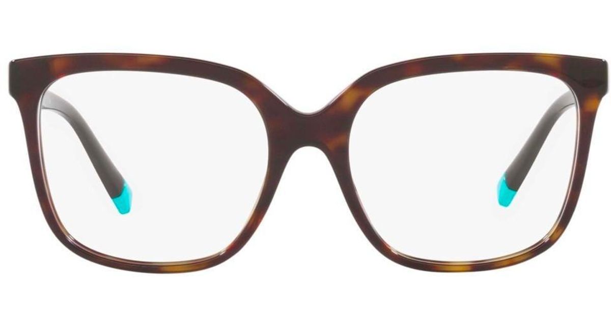 Tiffany & Co. Square Frame Glasses in Black | Lyst