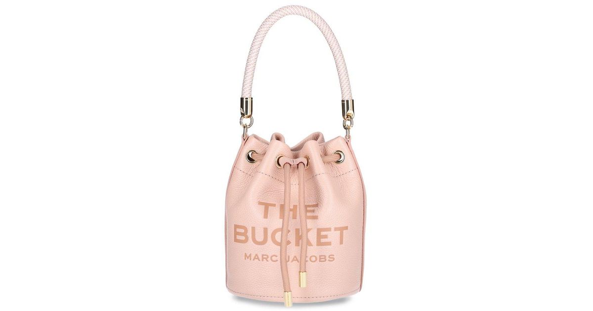Marc Jacobs Rose Leather Bucket Bag in Pink | Lyst
