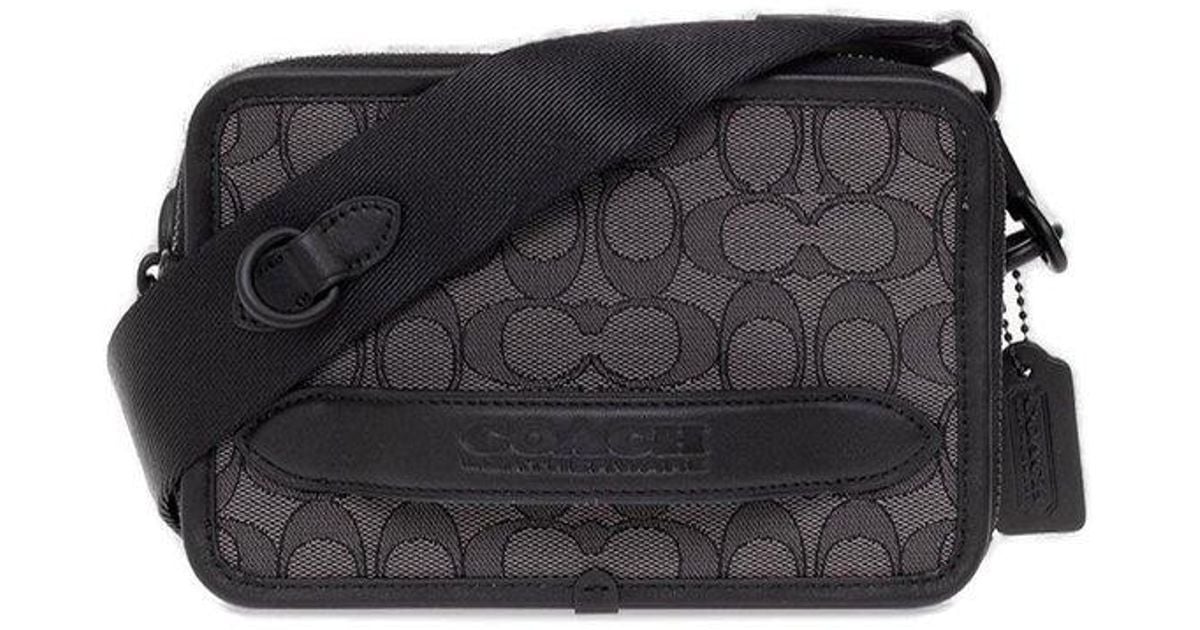 COACH Charter Crossbody In Signature Jacquard in Black for Men | Lyst ...