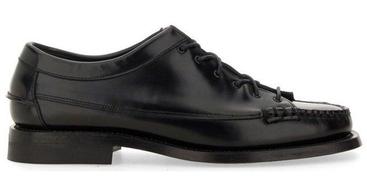 Hereu Priego Square-Toe Lace-Up Shoes in Black for Men | Lyst