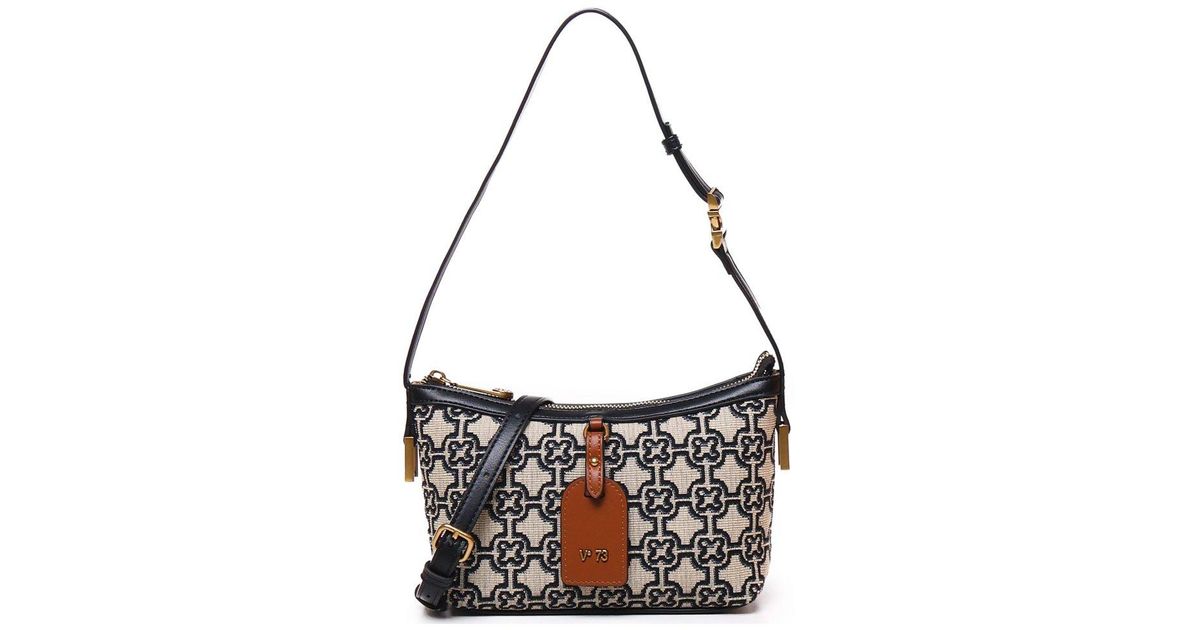 V73 Logo Harriet Lettering Shoulder Bag in Metallic | Lyst
