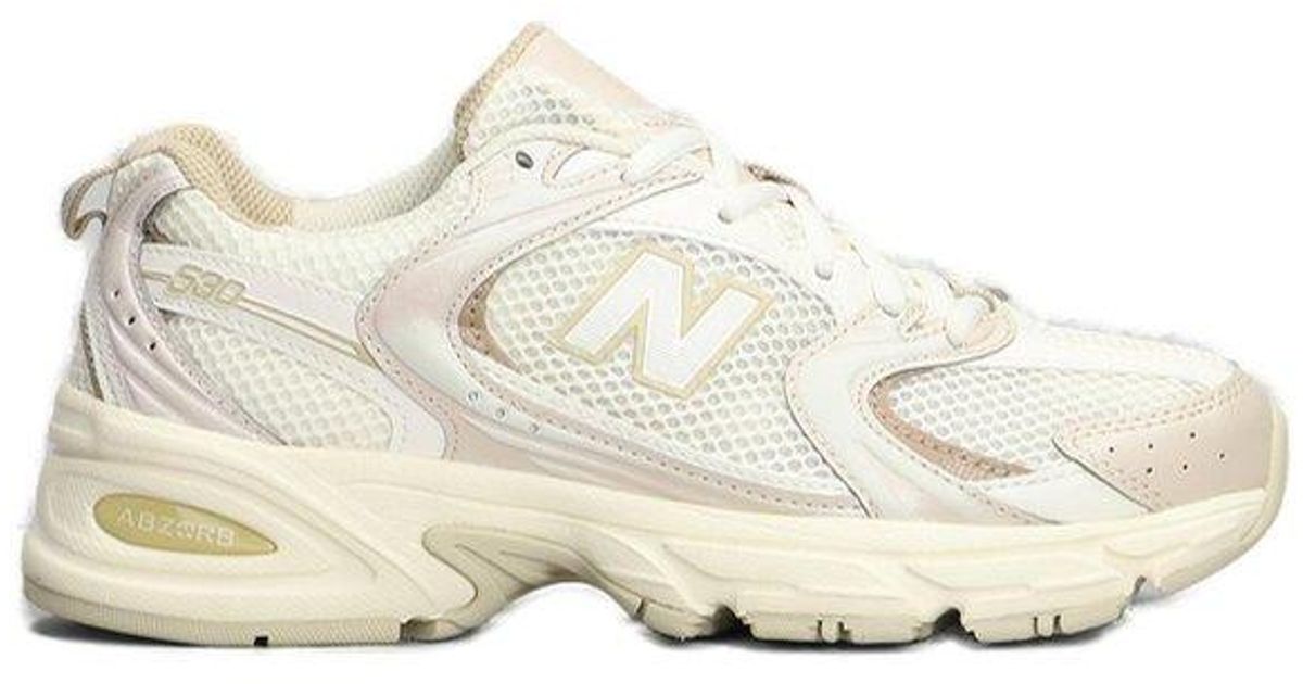 New Balance 530 Logo Patch Lace-Up Sneakers in White | Lyst UK
