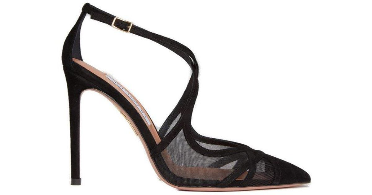 Aquazzura Shear Cut-Out Detailed Pumps in Black | Lyst