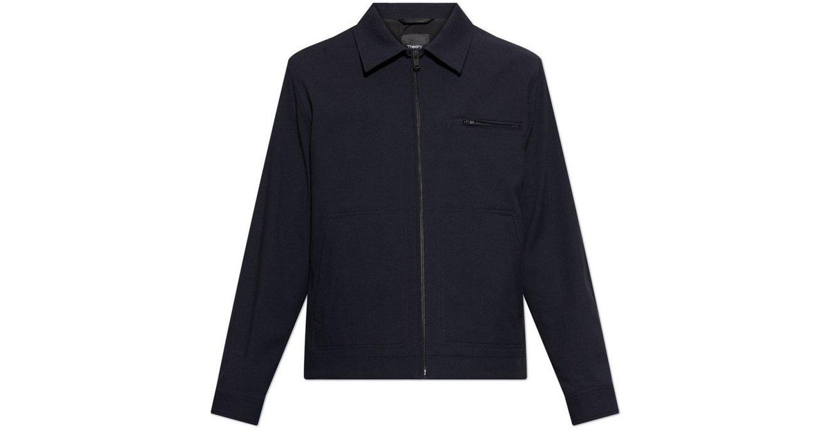Theory Neoteric Twill Workwear Jacket in Blue for Men | Lyst UK
