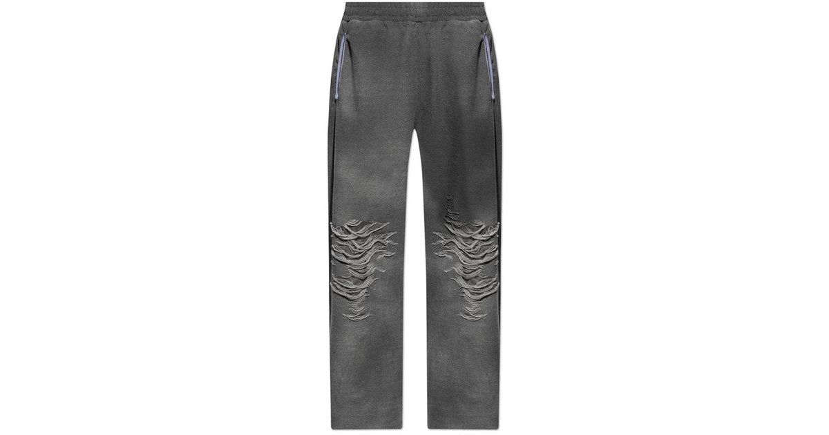 DIESEL P-Percy Distressed Track Pants in Gray for Men | Lyst