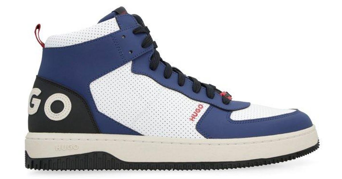 BOSS Kilian High-Top Sneakers in Blue for Men | Lyst UK