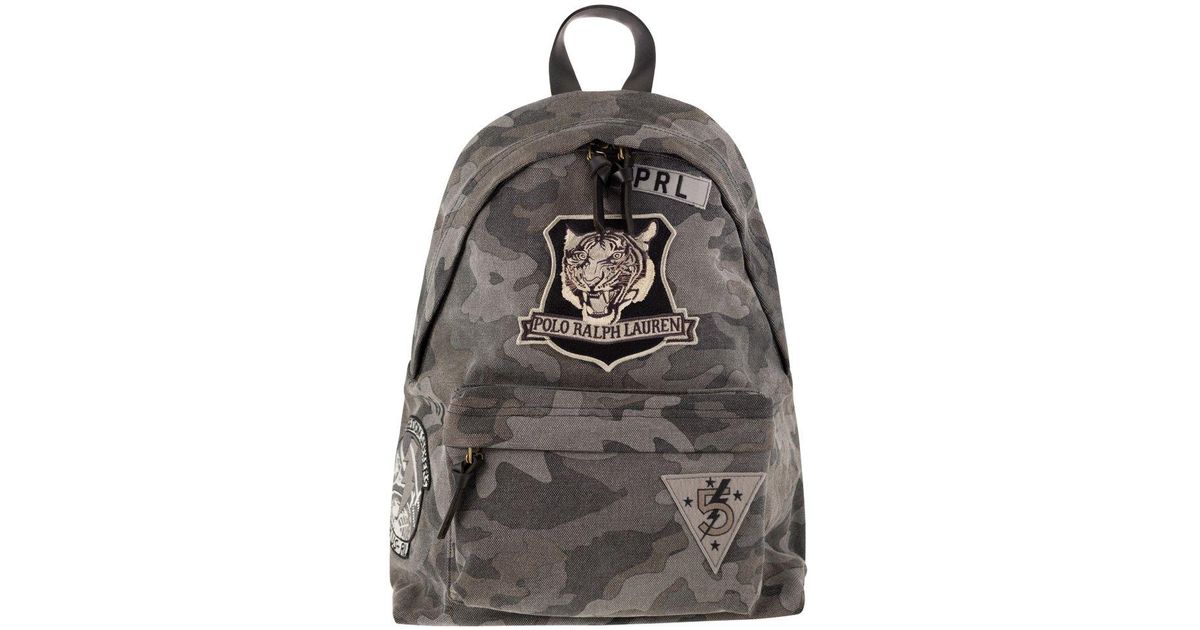 Polo Ralph Lauren Camouflage Canvas Backpack With Tiger in Gray for Men ...