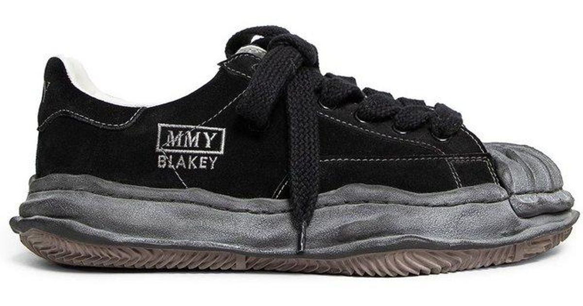 Maison Mihara Yasuhiro Blakey Distressed Sneakers in Black | Lyst