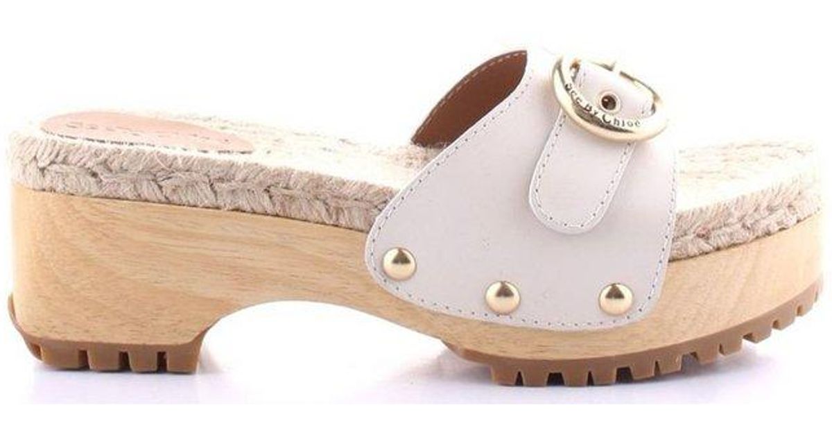 See By Chloé Open-toe Platform Clog Sandals in Pink | Lyst