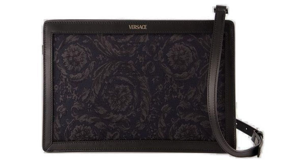 Versace Athena Mini Pouch in Black | Lyst