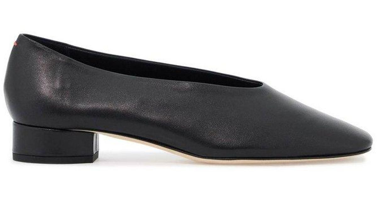 Aeyde Aeyde Delia Square-Toe Ballet Flats in Black | Lyst