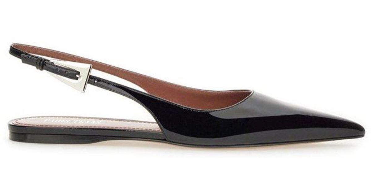 Paris Texas Jessica Western Slingback Flat Shoes in Black | Lyst