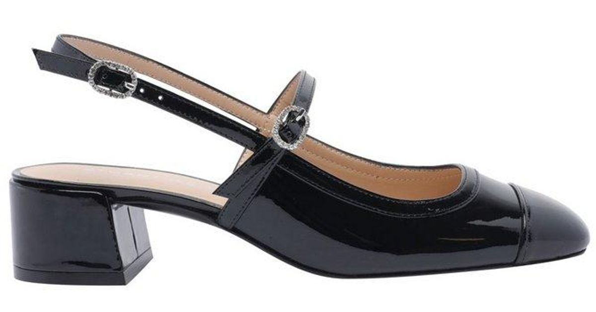 Stuart Weitzman Maeve Mary Jane Slingback Pumps in Black | Lyst