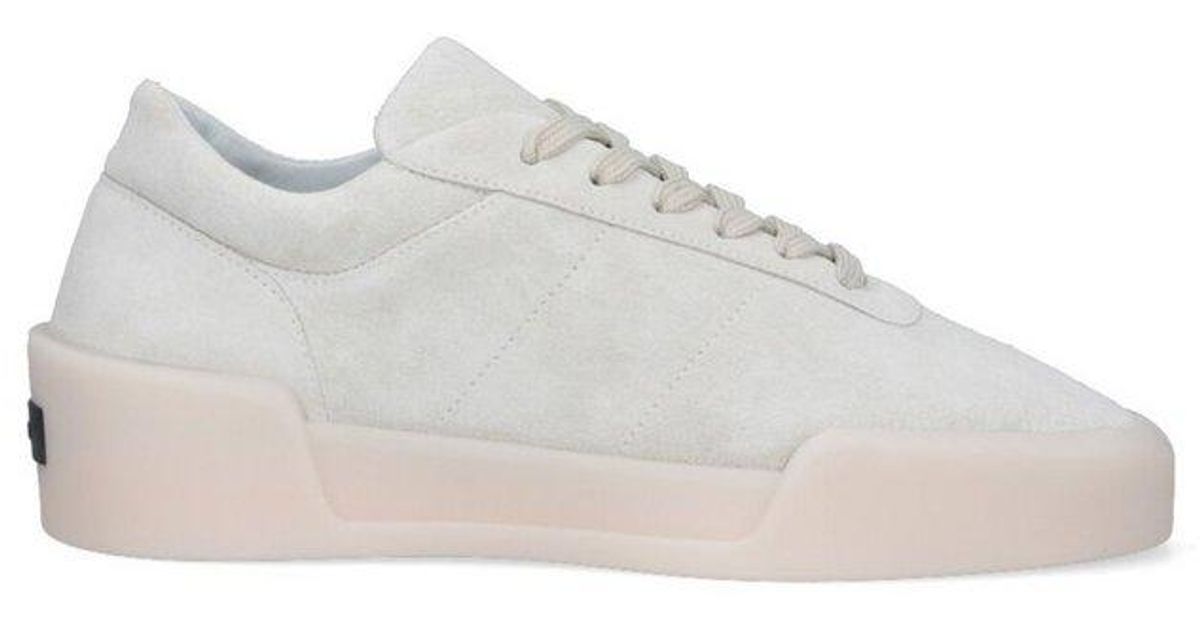 Fear Of God Logo Patch Lace-Up Sneakers in White for Men | Lyst