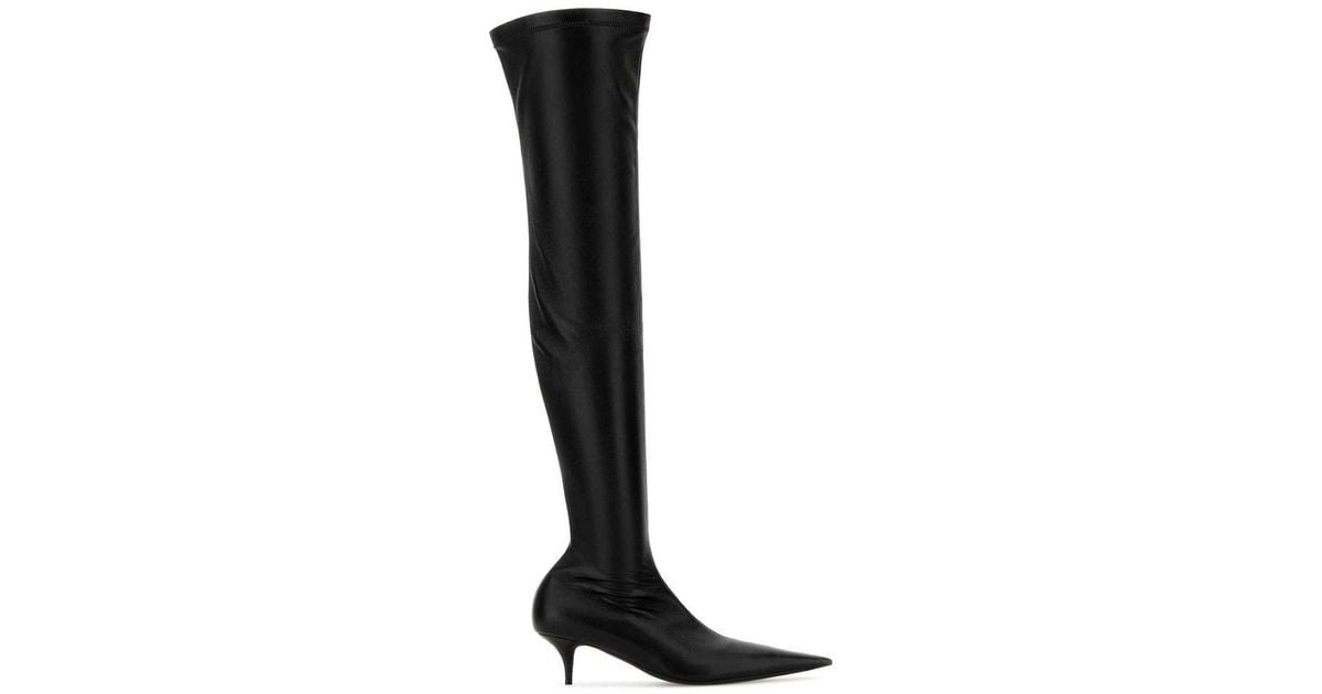 Balenciaga Avenue Knife Heel Boots in Black | Lyst