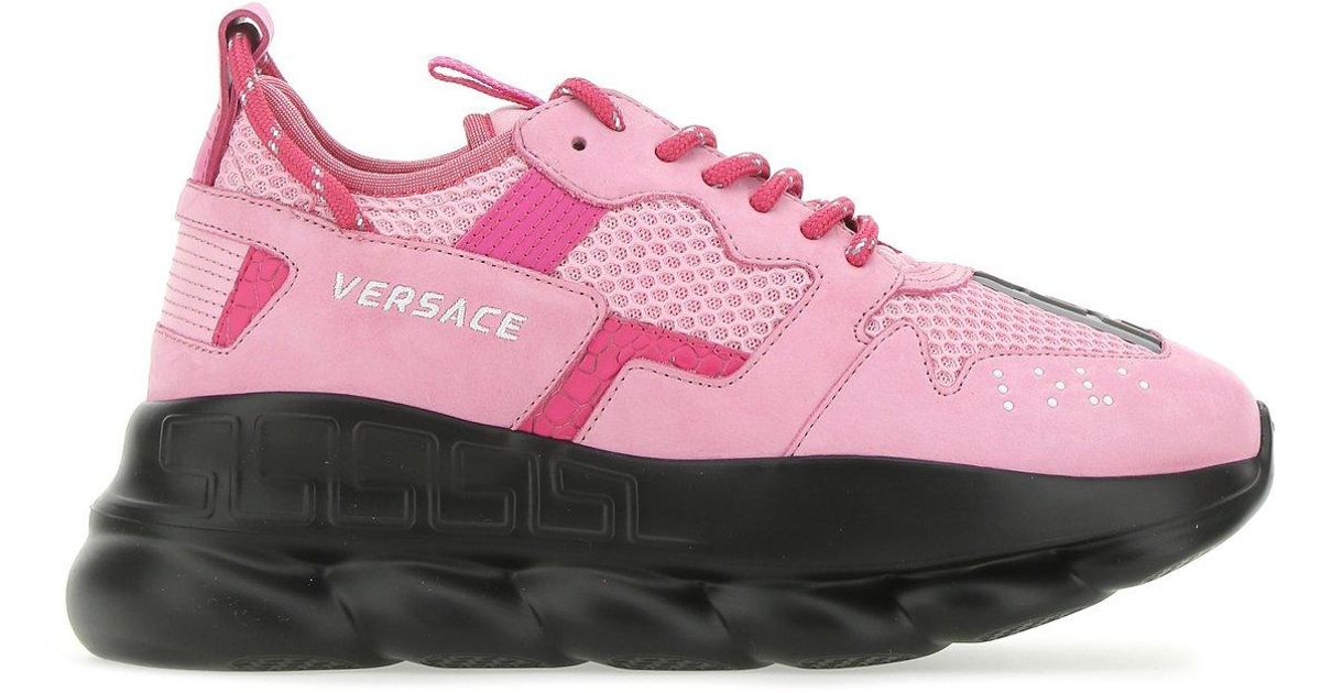 Versace Leather Chain Reaction 2 Sneakers in Rose-Pink (Pink) - Lyst