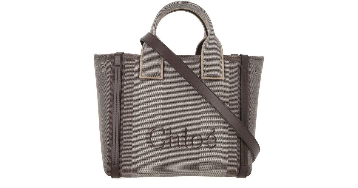 Chloé Small Carry Tote Bag in Brown | Lyst