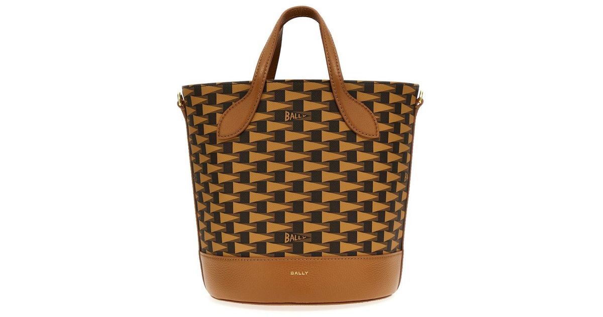 Bally Pennant Bucket Bag in Brown | Lyst